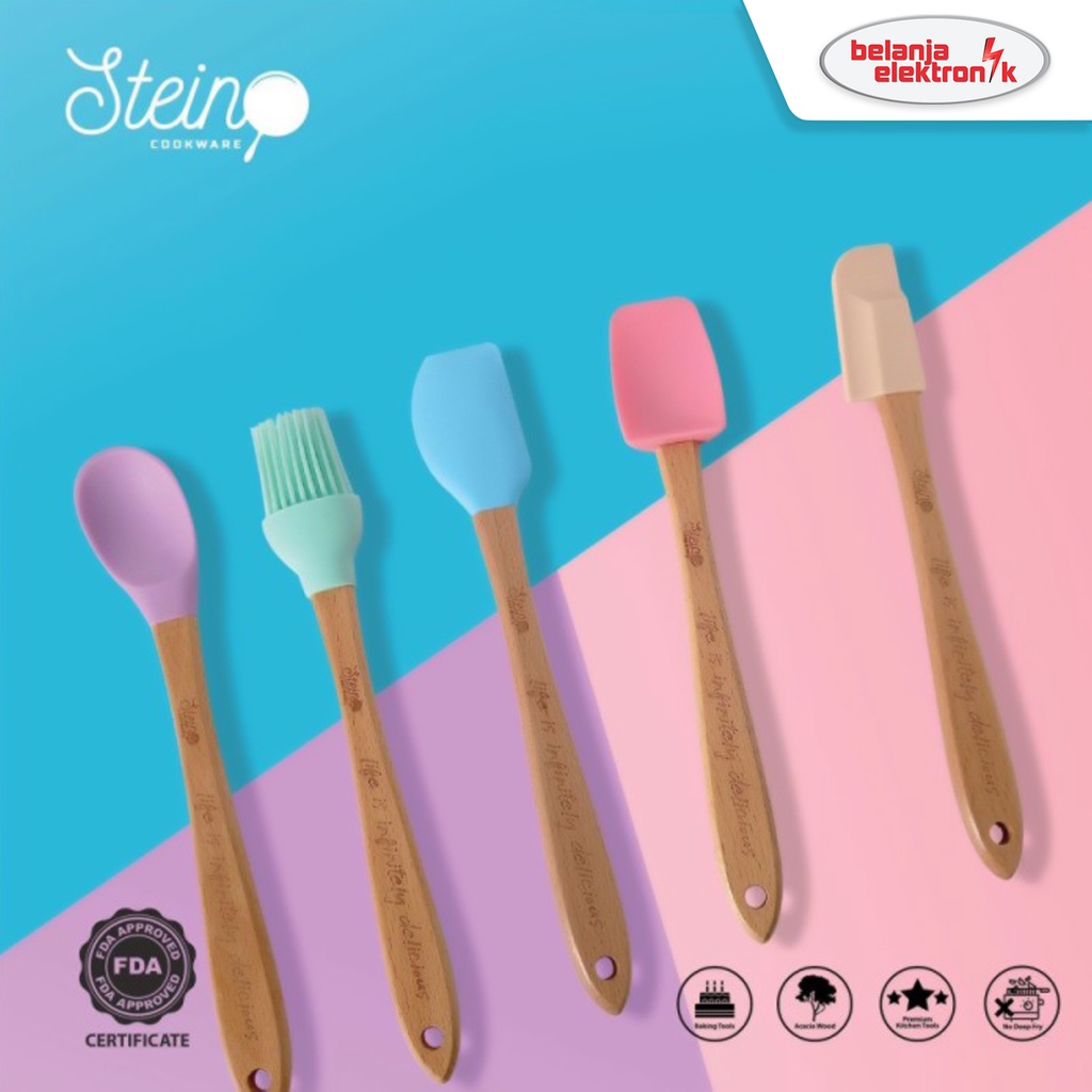 Jual STEIN COOKWARE MINI SPATULA 5 IN 1 SUTIL SET | Shopee Indonesia