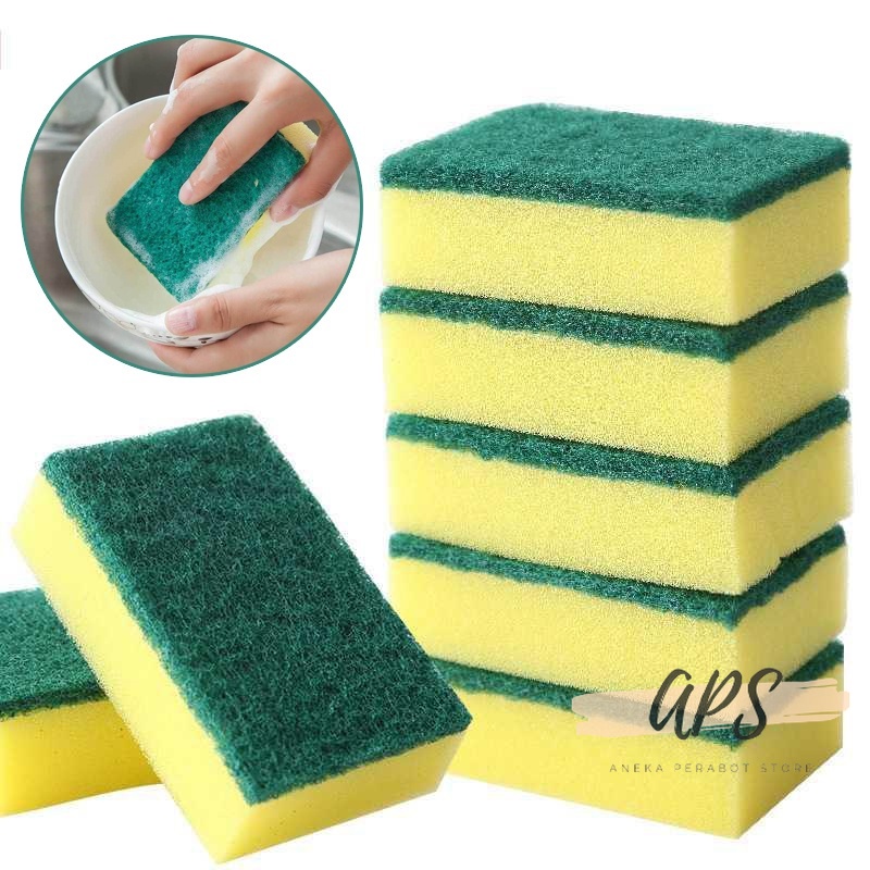 Jual APS -B110- Spons Busa Cuci Piring 2 sisi | Shopee Indonesia