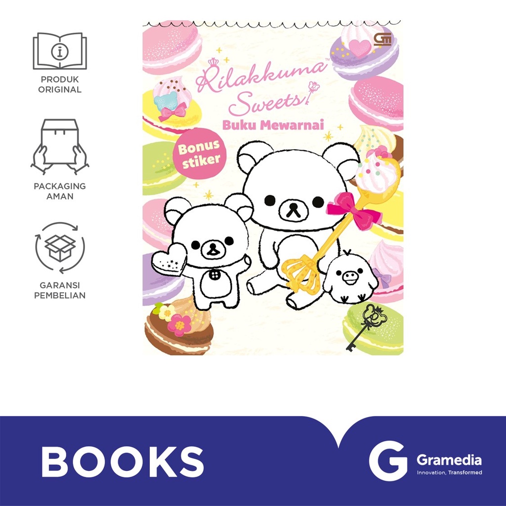 Jual Rilakkuma Sweets Buku Mewarnai (San-X) | Shopee Indonesia