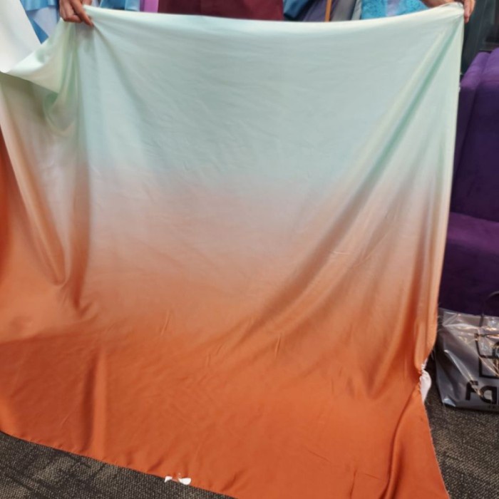 Jual Bahan Kain Satin Silk Gradasi/Satin Ombre/Kain Saten Gradasi/Saten ...