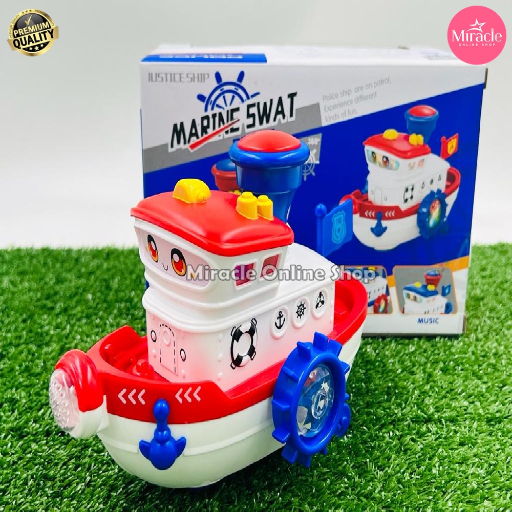 Jual Mainan Kapal Laut Speed Boat Berjalan dan musik Perahu Bunyi ...