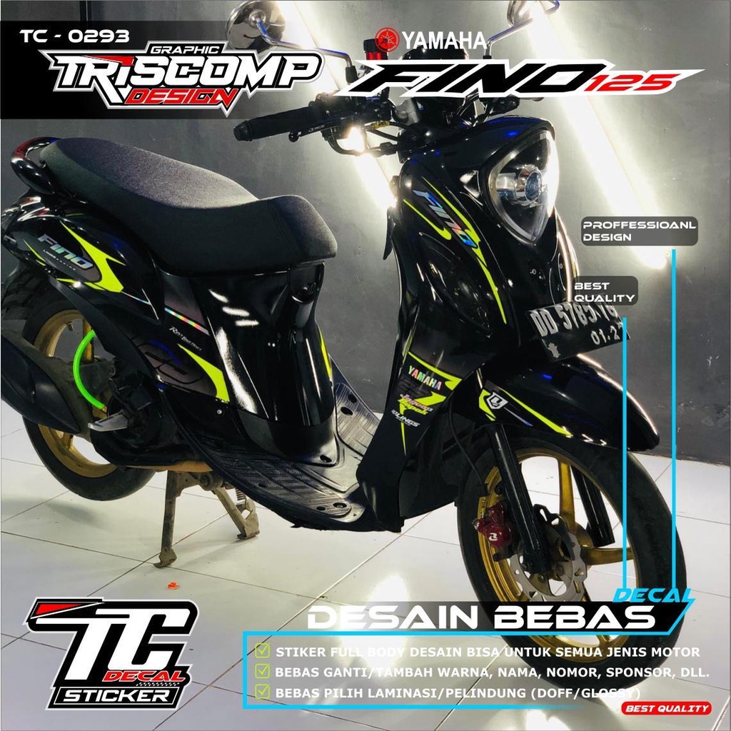 Jual Stiker Decal Fino 125 Striping Full Body Desain Custom Bisa Request - Sticker Striping ...