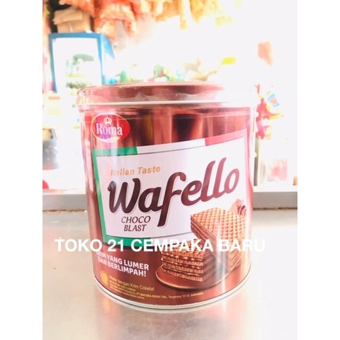 Jual Roma Wafello Rasa Choco Blast Kaleng 234 gram | Wafer Roma Murah ...