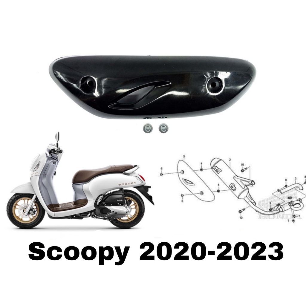 Jual Pelindung Knalpot Scoopy 2021 2022 2023 Cover Tutup Penutup Tameng ...