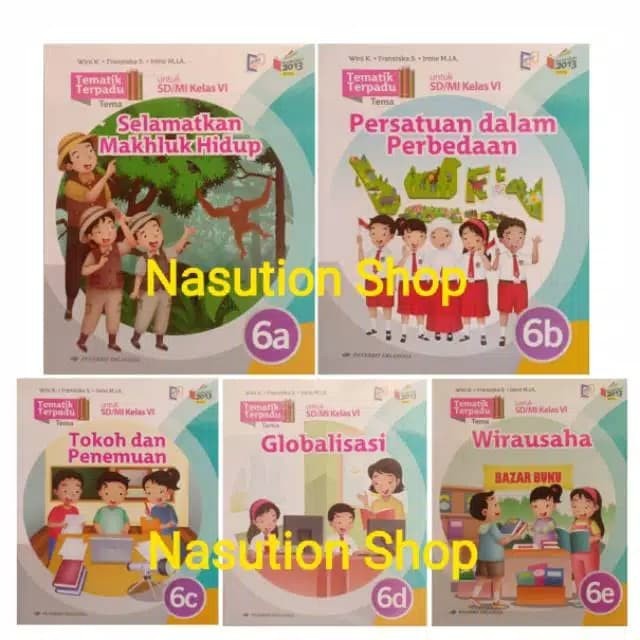 Jual Buku Tematik 6A, 6B, 6C, 6D, 6E, 6F, 6G, 6H, 6i Kelas 6 SD Erlangga - Tematik 6F | Shopee ...