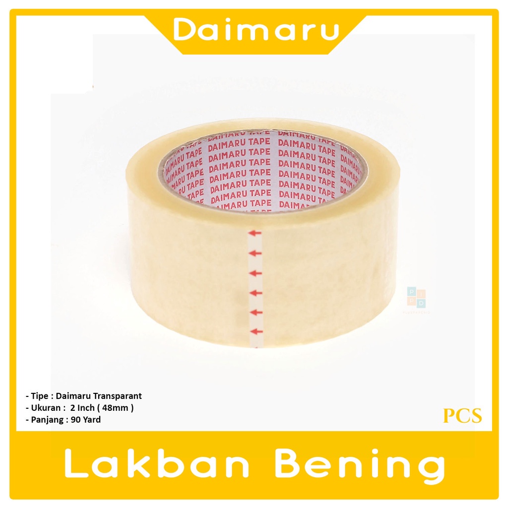 Jual DAIMARU - Lakban Bening Varian 48mm x 90 Yard - Roll | Shopee Indonesia