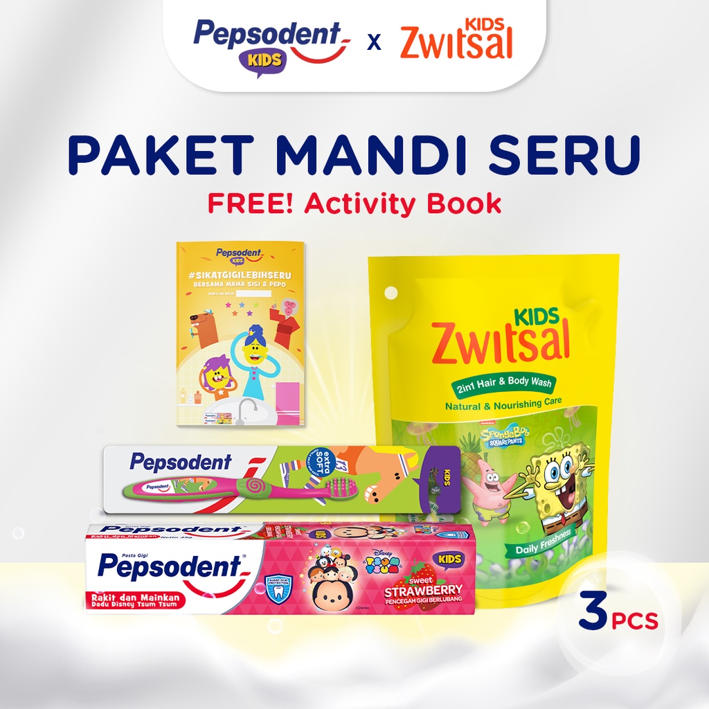 Jual [PAKET MANDI SERU] Pepsodent Toothbrush 1PC + Pepsodent Toothpaste ...