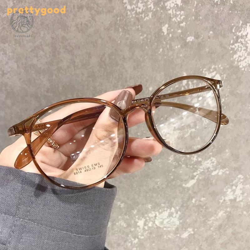 Jual COD Kacamata Anti Blue Light Anti Radiasi Blue Ray Gaya Korea Bentuk Bulat Oval untuk Pria ...