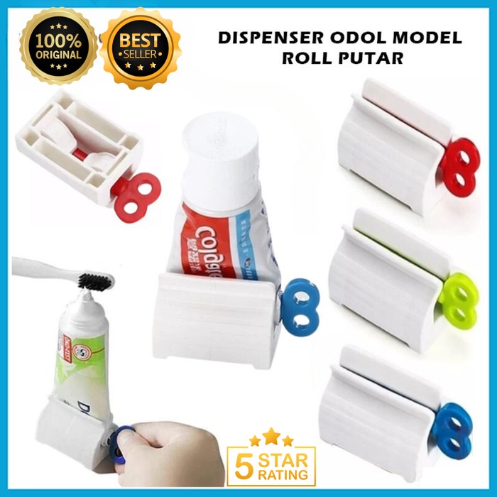 Jual [KANTAN] Dispenser Odol Model Roll Putar Penjepit Odol Gulung ...