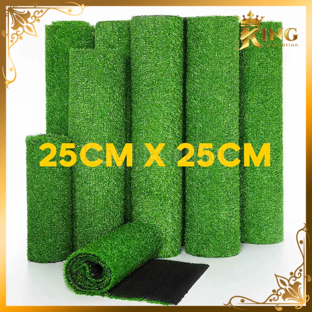 Jual Karpet Rumput Sintetis 25Cmx25Cm Rumput Artificial Tebal 3cm 2cm ...