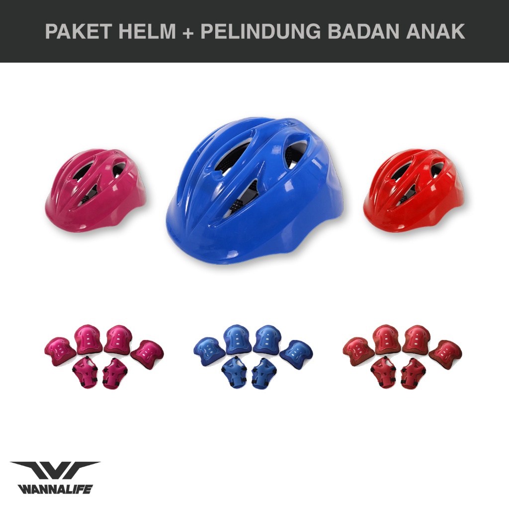 Jual Paket Helm Sepatu Roda BMX Batok dan Deker Sepatu Roda Anak Helm ...