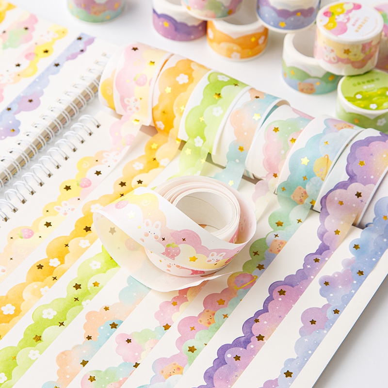 Jual Washi Tape Stiker / Pola Awan Washi Tape Cocok untuk Dekorasi ...