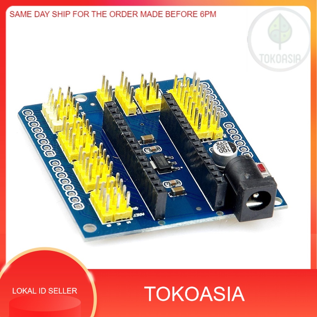 Jual (Ready Stock) Nano I/O Expansion Sensor Shield Module for Arduino UNO R3 Nano V3.0 ...