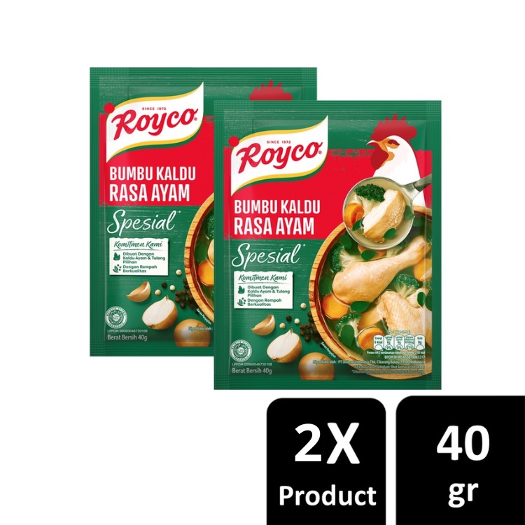 Jual Royco Bumbu Kaldu Ayam Spesial 40 g x2 | Shopee Indonesia