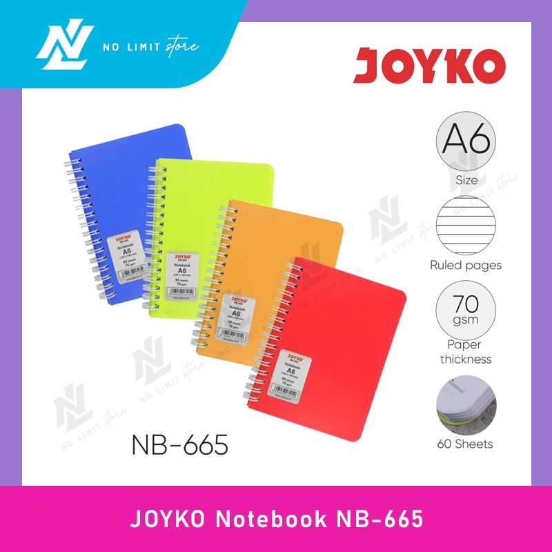 Jual Notebook JOYKO NB-665 Agenda Buku Catatan Bergaris A6 - Buku Spiral Joyko | Shopee Indonesia