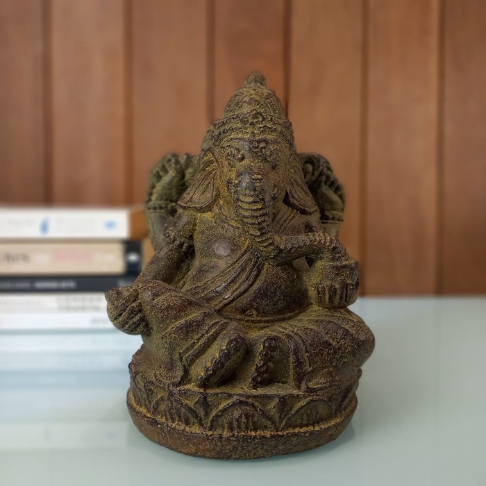 Jual Patung Batu Pajangan Fengshui Arca Ganesha simbol Kebijaksanaan ...