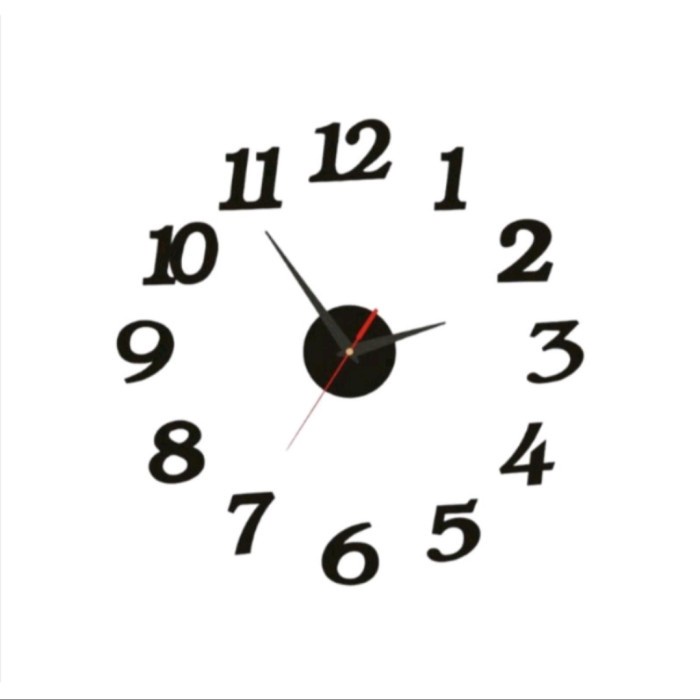 Jual [SP366] JAM DINDING TEMPEL ANALOG 3D MODERN / JAM DINDING TEMBOK ...