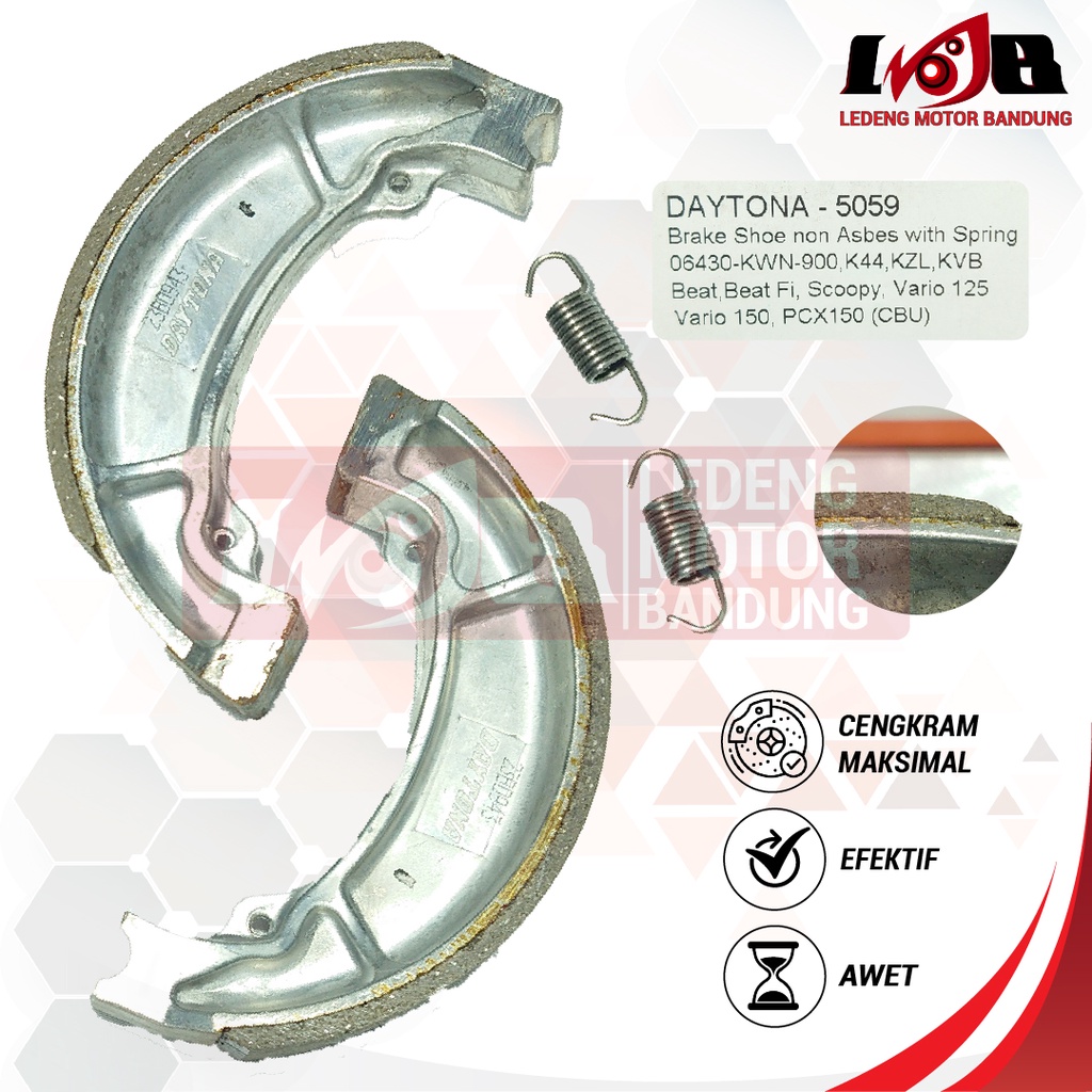 Jual Daytona Kampas Rem Belakang Beat Vario Scoopy PCX Tiger Pirodo ...