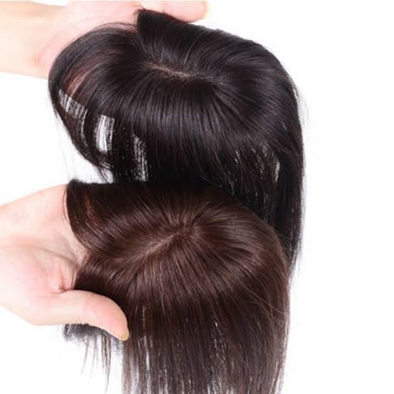 Jual Wig ekstension extension clip on toupee topper rambut palsu klip ...