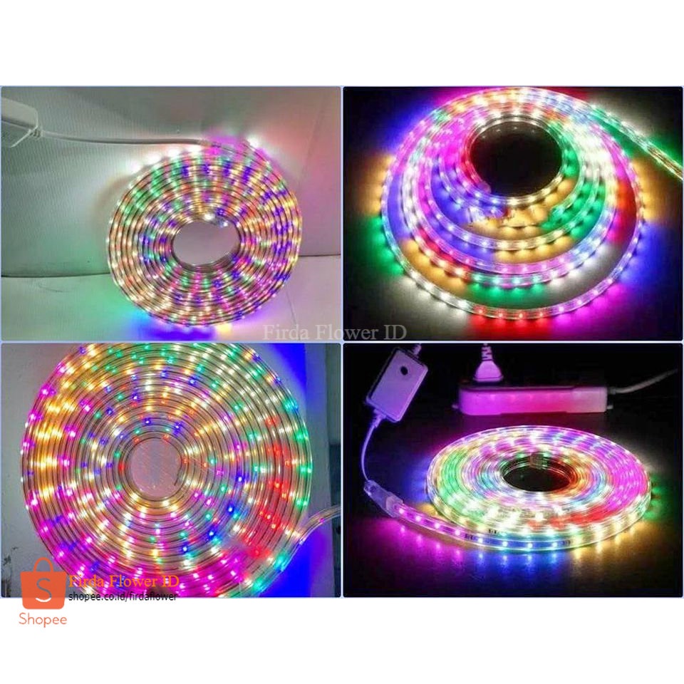 Jual lampu led strip rgb lampu selang warna warni harga permeter ...