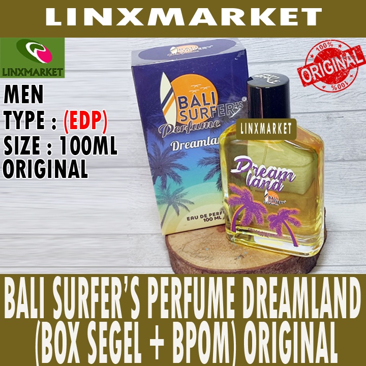 Jual BSP BALI SURFERS PERFUME DREAMLAND (EDP) MEN 100ML (BOX SEGEL+BPOM ...