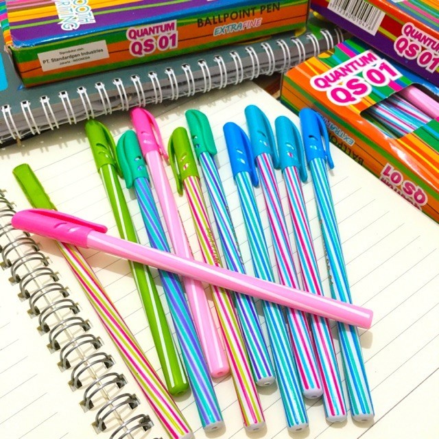 Jual Pulpen QUANTUM QS 01 / Bolpen Murah 1 box isi 12 pcs | Shopee ...