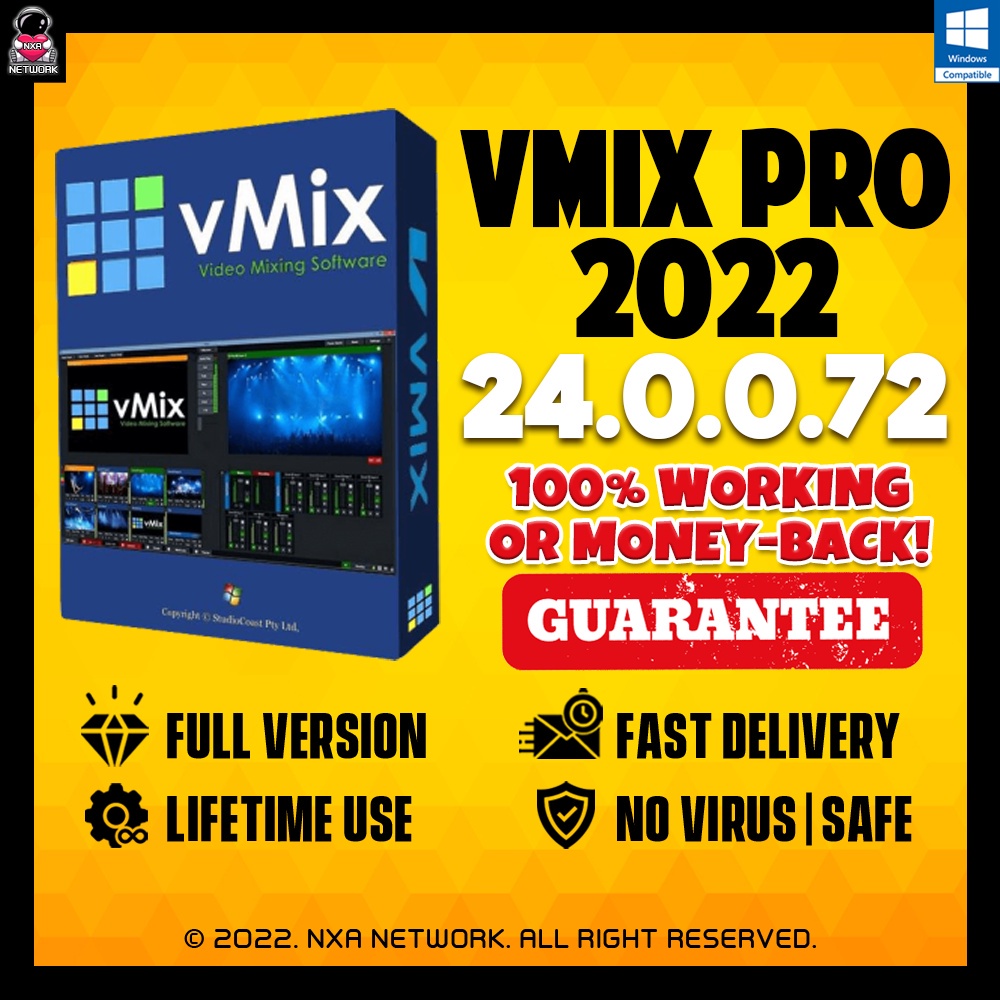 Jual vMix Pro 2022 v24.0.0.72 | Guide Provided | Lifetime Full Version ...