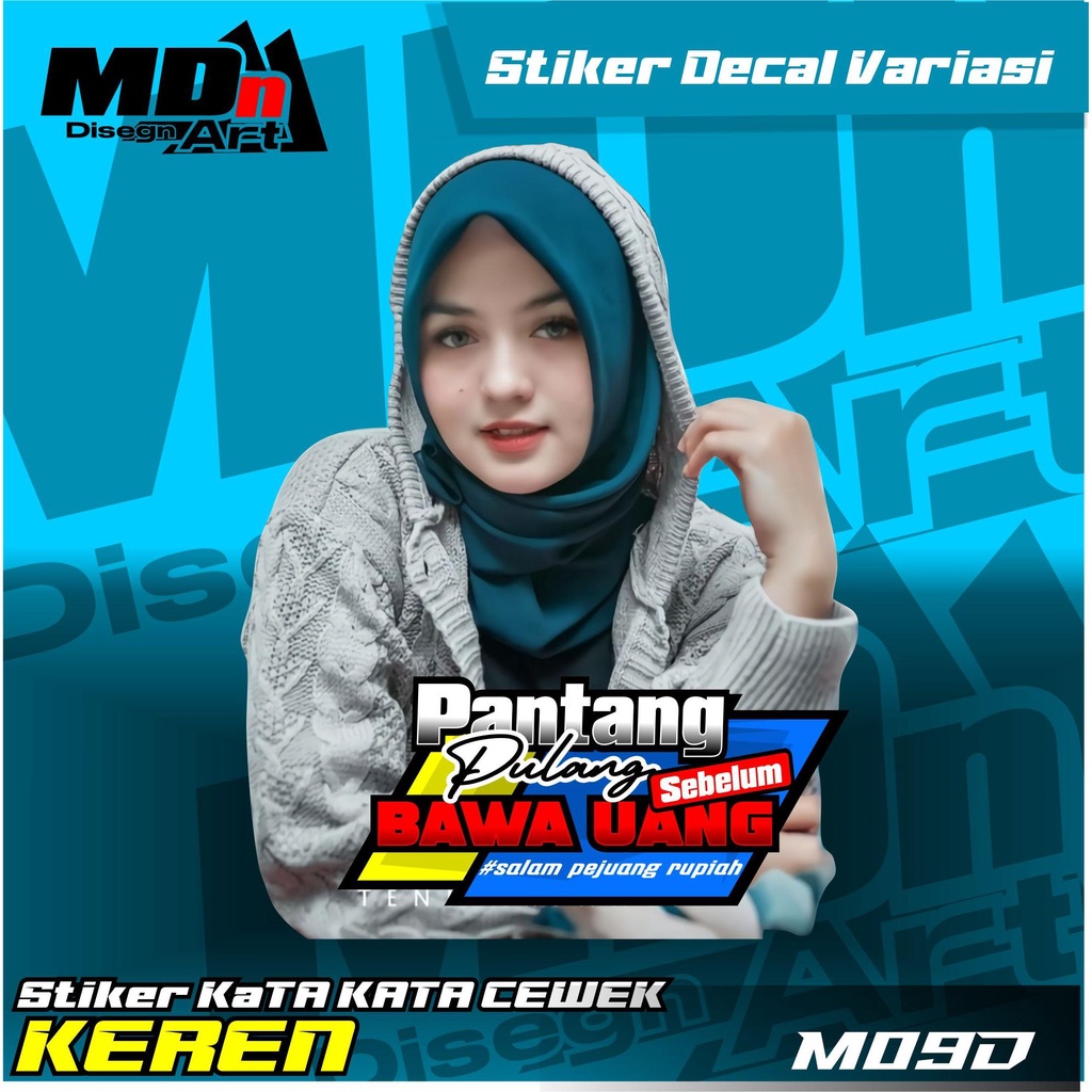 Jual Stiker Decal Variasi Stiker Cewek Custom Bisa Request Foto & Kata ...