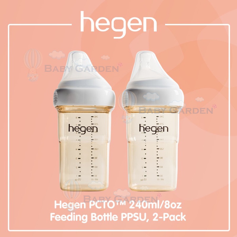 Jual Hegen PCTO feeding bottle ppsu botol susu 2pcs 240ml/8oz | Shopee Indonesia
