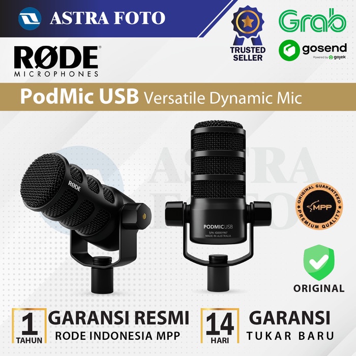 Jual RODE PodMic USB Versatile Dynamic Broadcast Microphone | Shopee ...