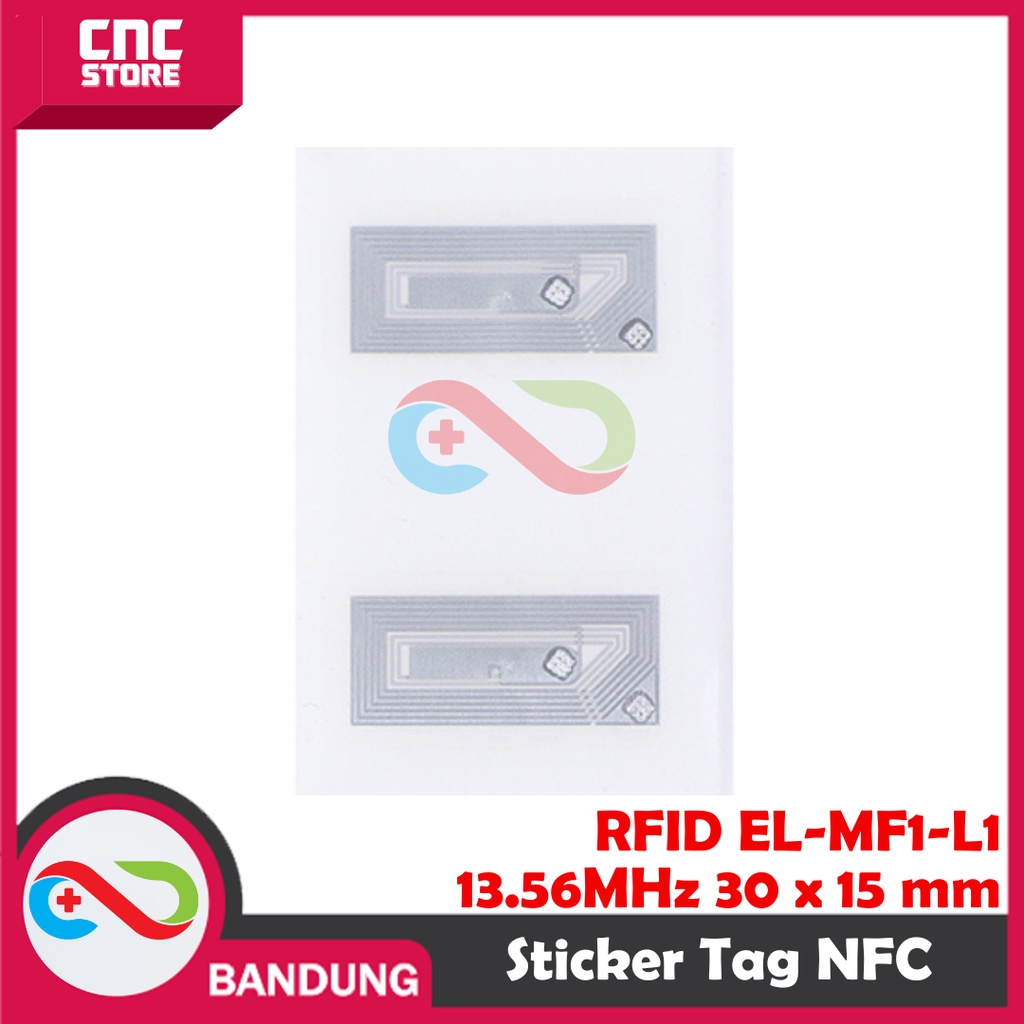 Jual RFID EL-MF1-L1 13.56 MHz 1K Label Sticker Tag NFC RC522 Stiker F08 ...