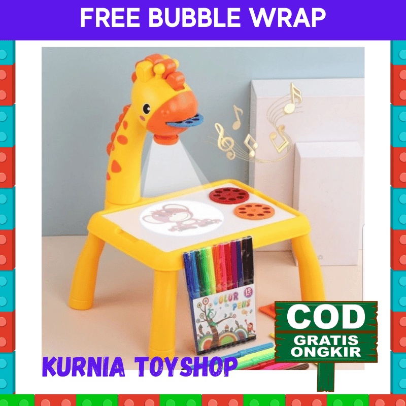 Jual Mainan Meja Gambar Menggambar Anak Anak Edukasi Edukatif Projektor ...