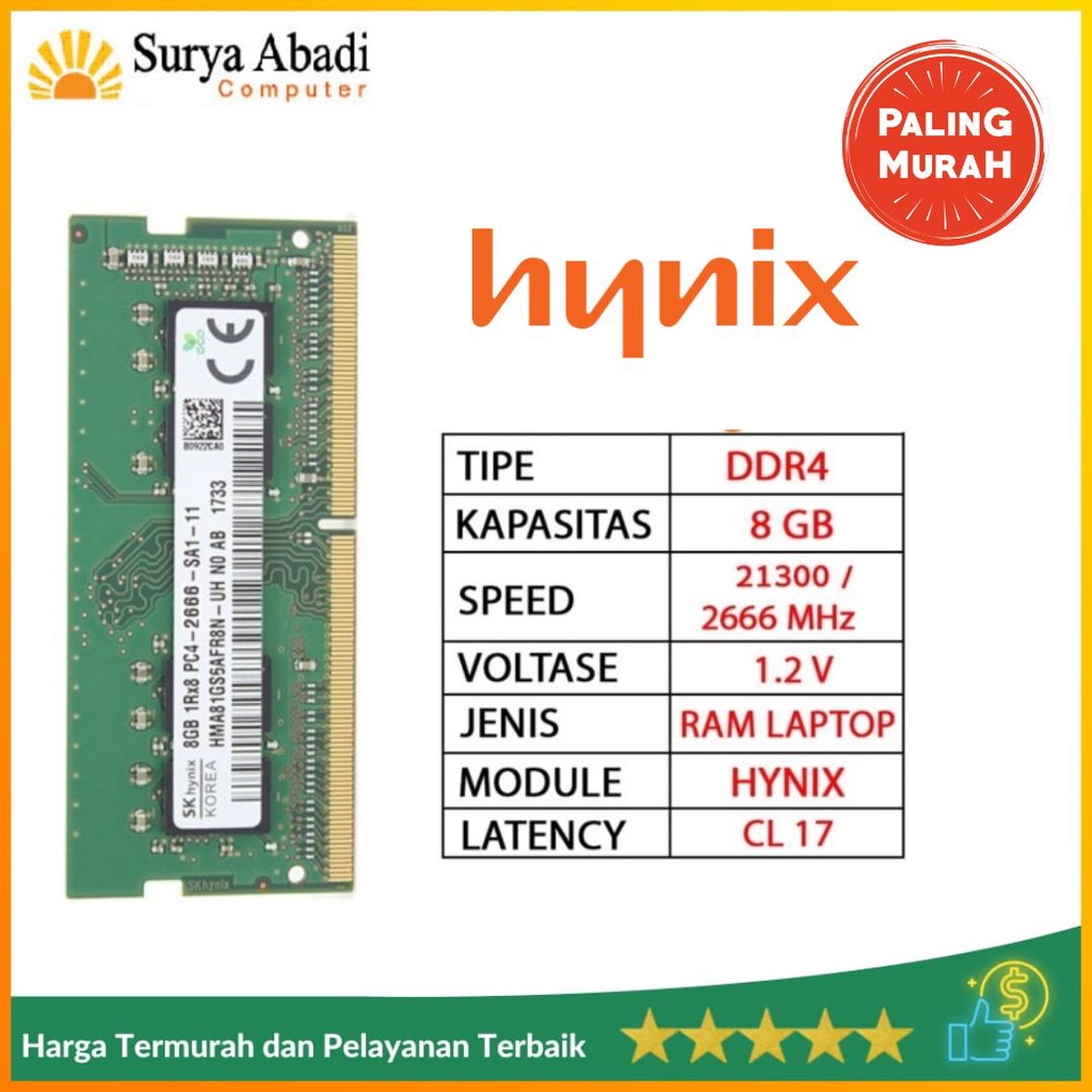 Jual RAM Sodim ddr4 8gb hynix pc2666 | Shopee Indonesia