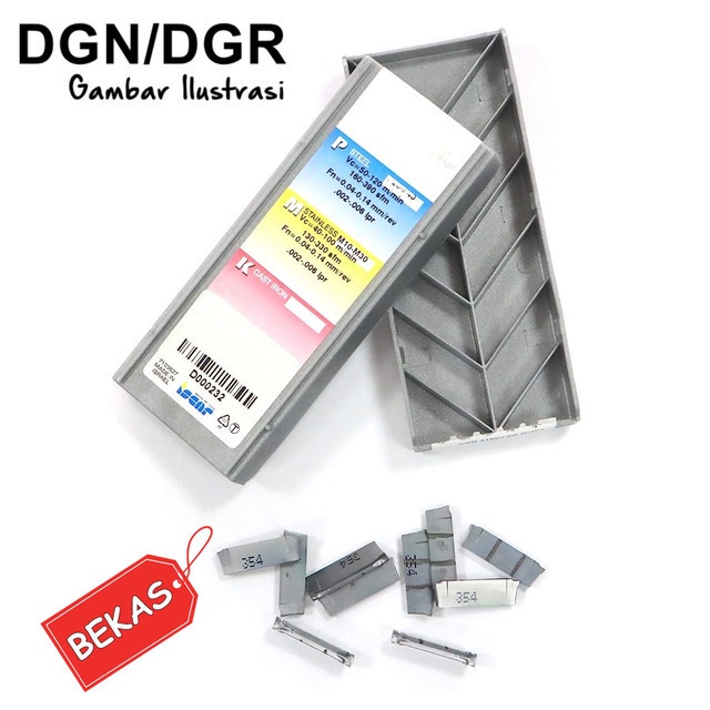 Jual Insert DGN 2 Mata Bubut DGN2 Grooving DGR Potong Parting Bekas 2mm ...