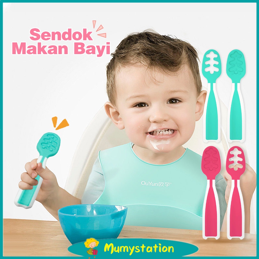 Jual Mumystation Sendok Makan Bayi Training Spoon Baby Self Feeding Sendok Belajar Makan Bayi ...
