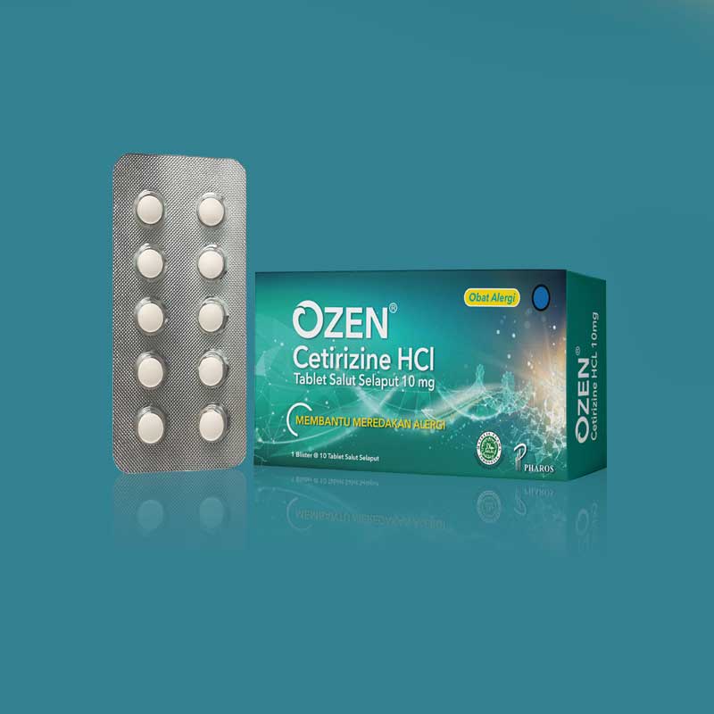 Jual OZEN 10 MG BLISTER 10 TABLET/CETIRIZINE/ANTI HISTAMINE/ANTI ALERGI ...