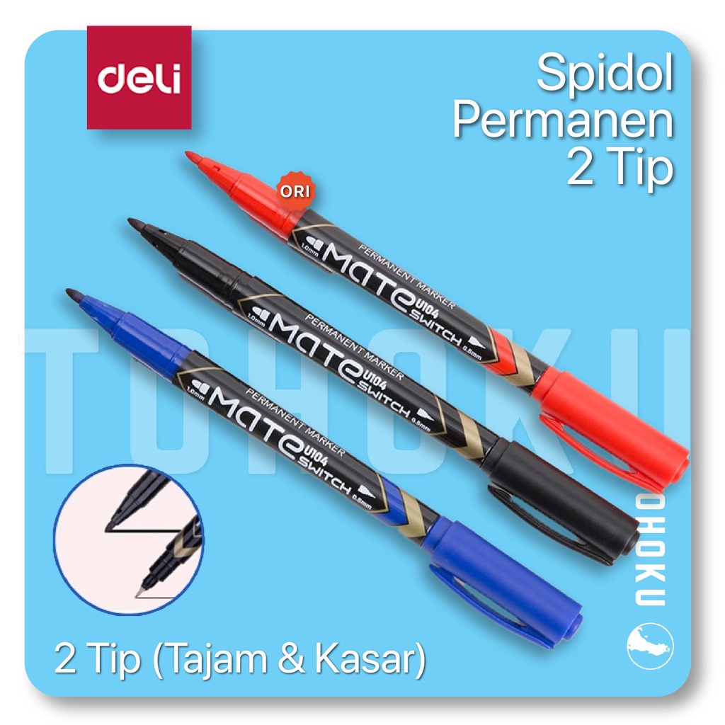 Jual Deli Spidol permanen - 2-tip 0.5mm/1.0mm Cepat kering tidak ...