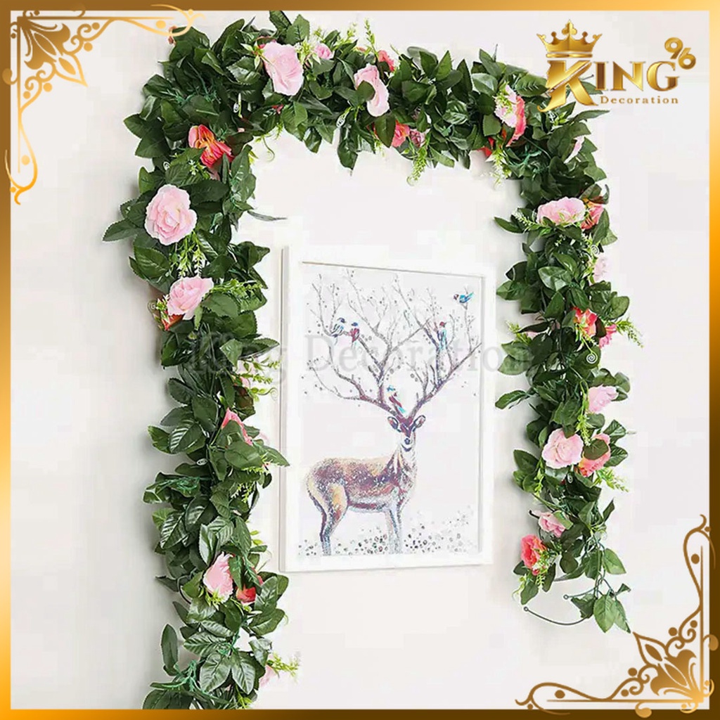 Jual Bunga Rambat Juntai Garlan Rose X10 Artificial Untuk Dekorasi ...