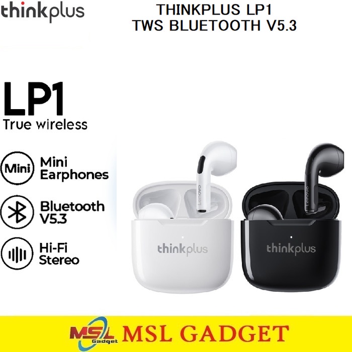 Jual Lenovo Thinkplus LP1 Headset Bluetooth TWS Wireless Earbuds | Shopee Indonesia