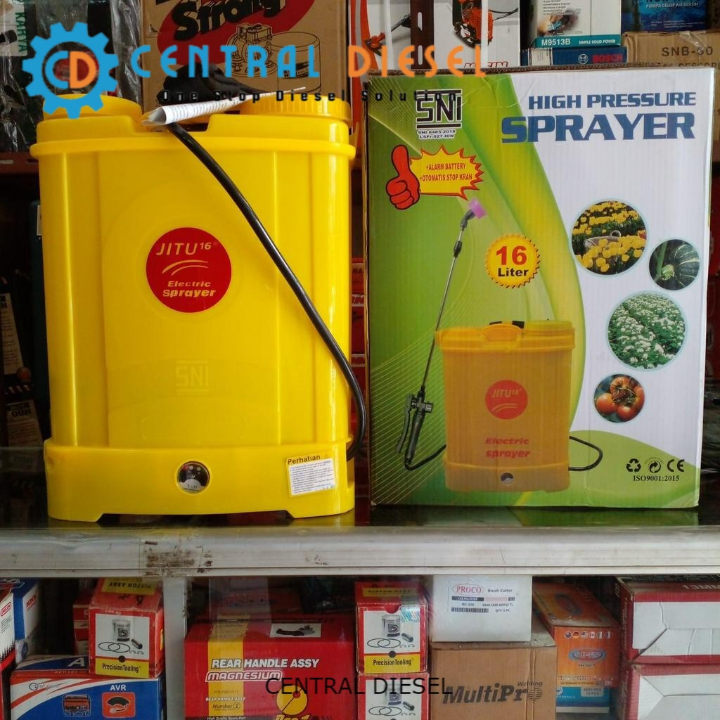 Jual ALAT SEMPROT HAMA / POMPA GENDONG JITU ELEKTRIK 16 LITER (POMPA ...
