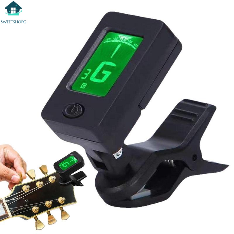 Jual Tuner gitar Digital Clip-On Tone Tuner untuk listrik Urikri Bass biola Universal 360 ...
