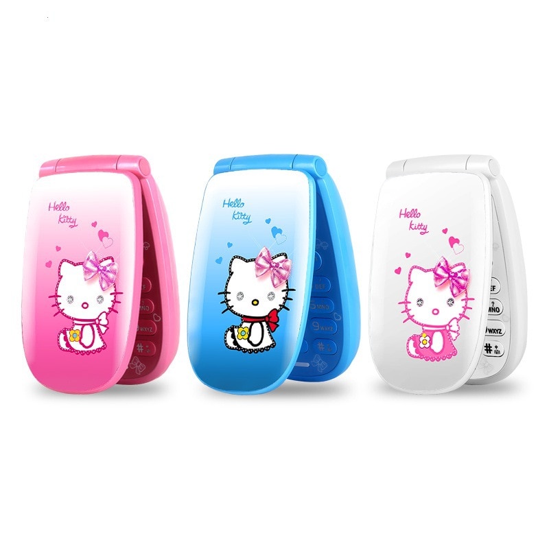 Jual Mini Mobile Phone Kawaii Sanrio Hello Kitty Personality Flip Phone ...