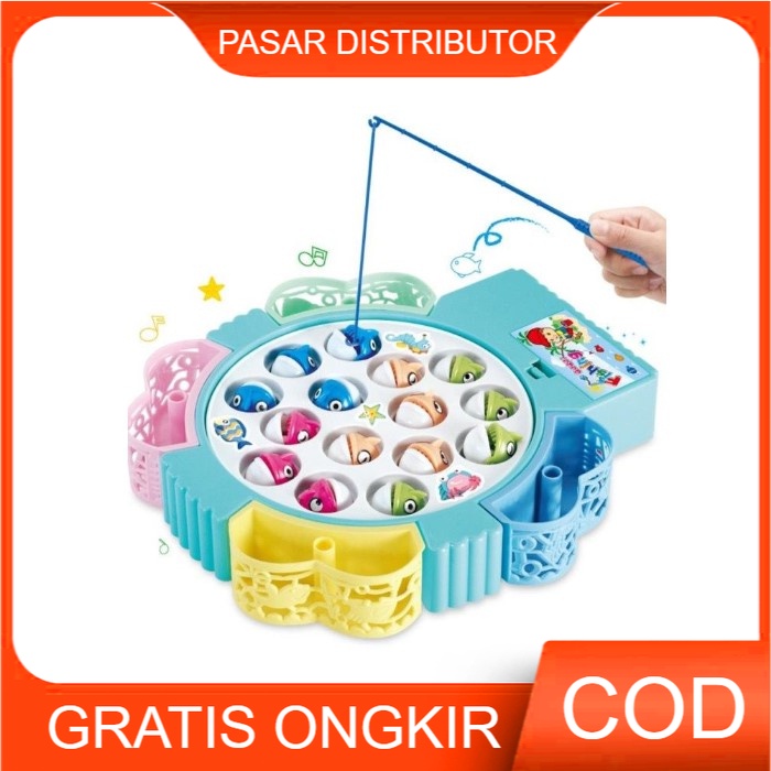 Jual Mainan Anak FISHING GAME 15PCS Mainan Pancingan Ikan Anak Go ...