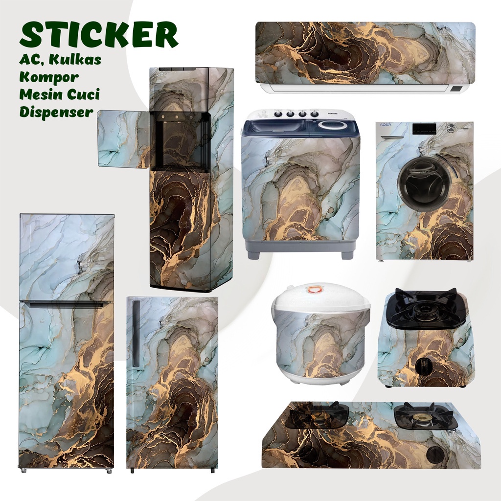 Jual Dekorasi Multi Stiker kulkas kompor mesin cuci 1 2 pintu tabung ...