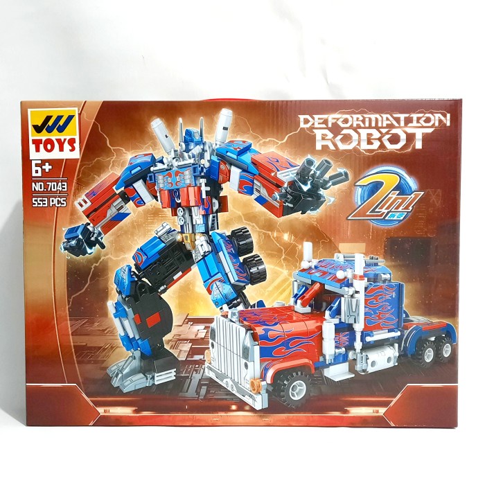 Jual brick transformers deformation robot Optimus Prime 2in1 553 pcs ...