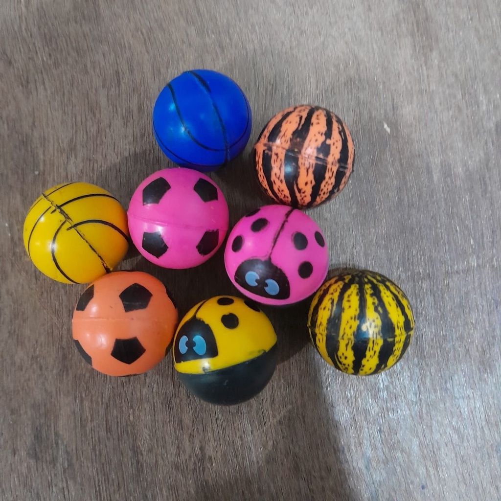 Jual Bola Bekel Karakter Warna Warni Motif Random 1 Pcs Diameter 2.5cm ...