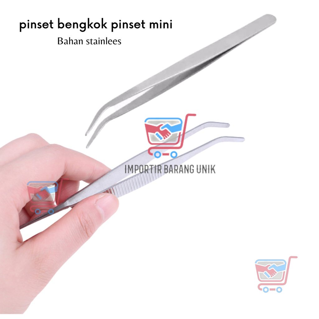 Jual IMB - Pinset Bengkok Pinset Mini - Pinset Siku Stainless Steel ...