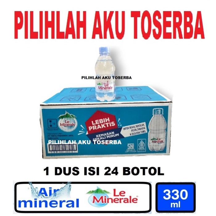 Jual Le Minerale Air Mineral Botol Mini Pet 330 ml - ( 1 DUS ISI 24 botol ) | Shopee Indonesia
