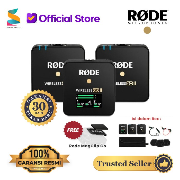Jual Rode Wireless Go II RODE WIRELESS GOII Dual Wireless Microphone RODE | Shopee Indonesia