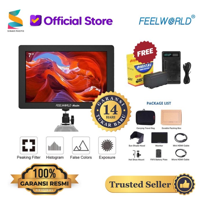 Jual FeelWorld Master MA7 7" On-Camera Field Monitor 4K HDMI | Shopee Indonesia